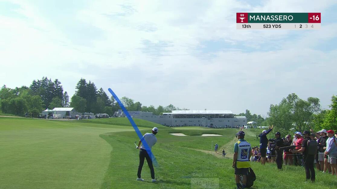 Matteo Manassero | Round 4 | 13th hole | Shot 2 | 2025 RBC Canadian