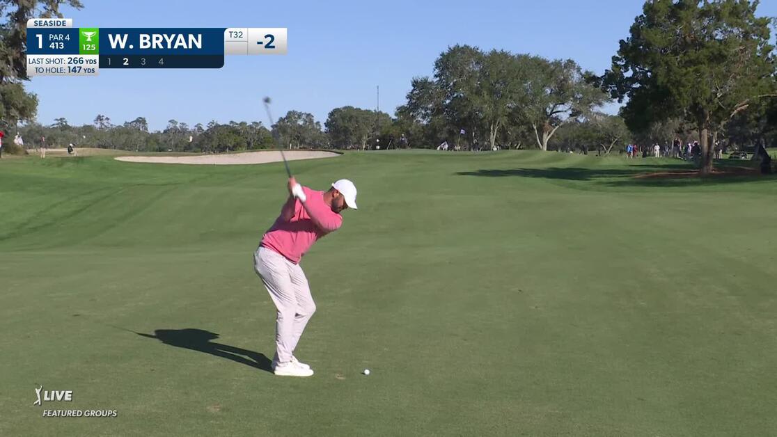 Wesley Bryan | Round 2 | 1st hole | Shot 2 | 2024 The RSM Classic