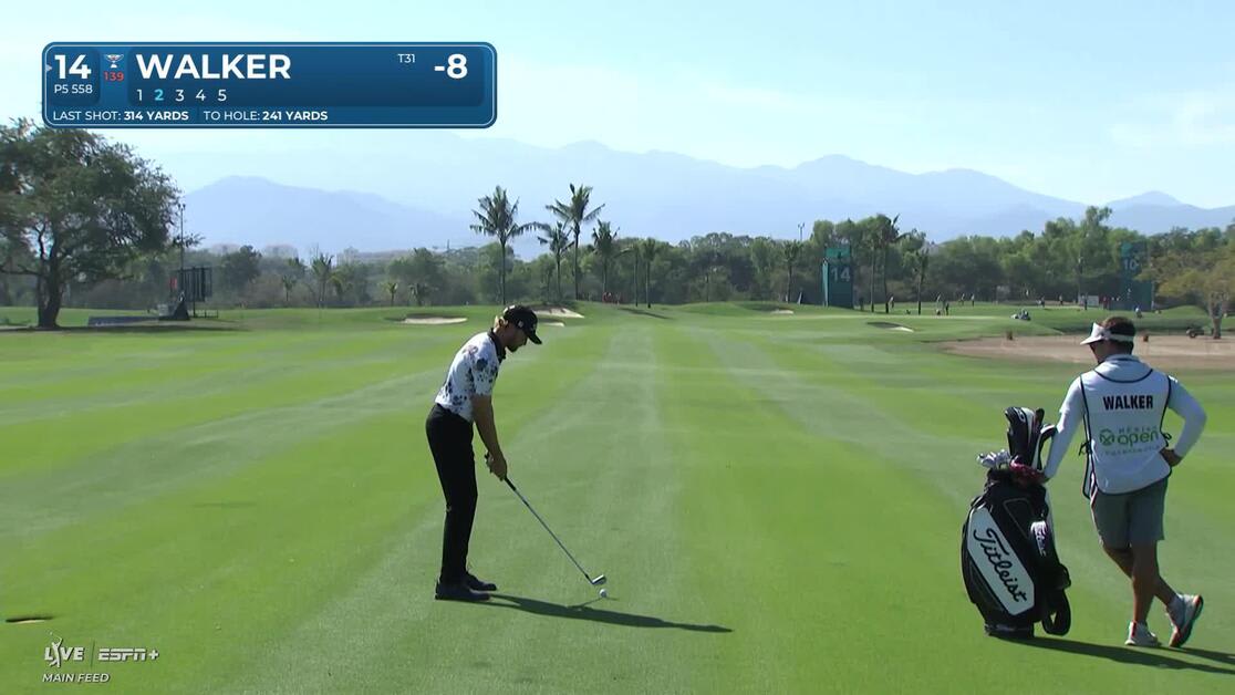 Danny Walker | Round 4 | 14th hole | Shot 2 | 2025 Mexico Open