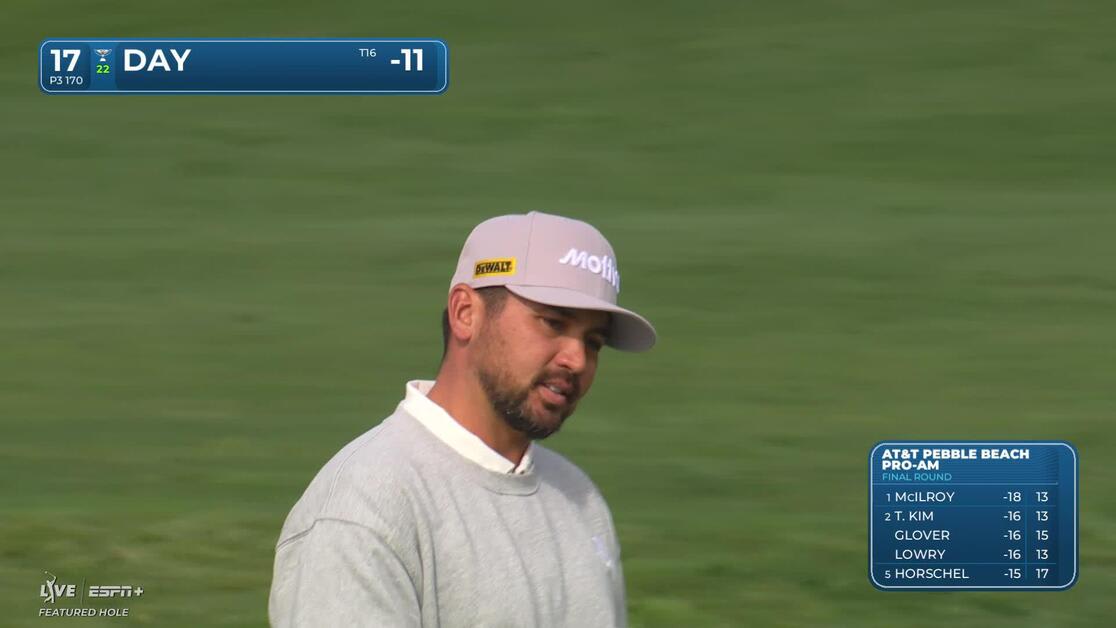 Jason Day | Round 4 | 17th hole | Shot 3 | 2025 AT&T Pebble Beach