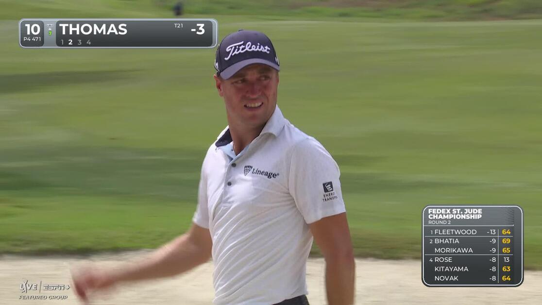Justin Thomas | Round 2 | 10th hole | Shot 2 | 2025 FedEx St. Jude