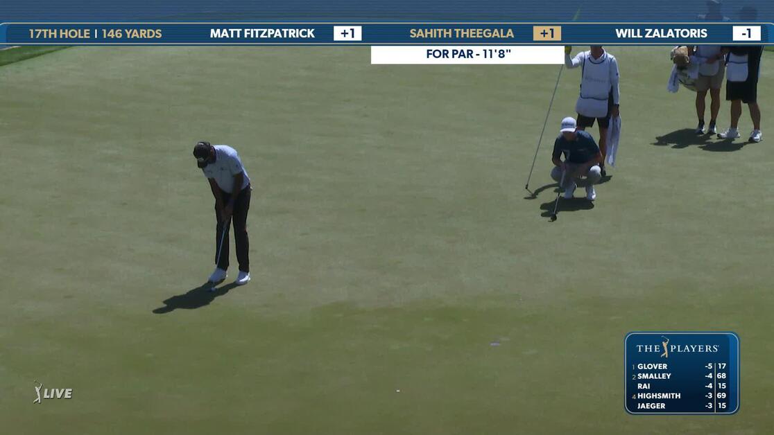 Sahith Theegala | Round 1 | 17th hole | Shot 3 | 2025 THE PLAYERS