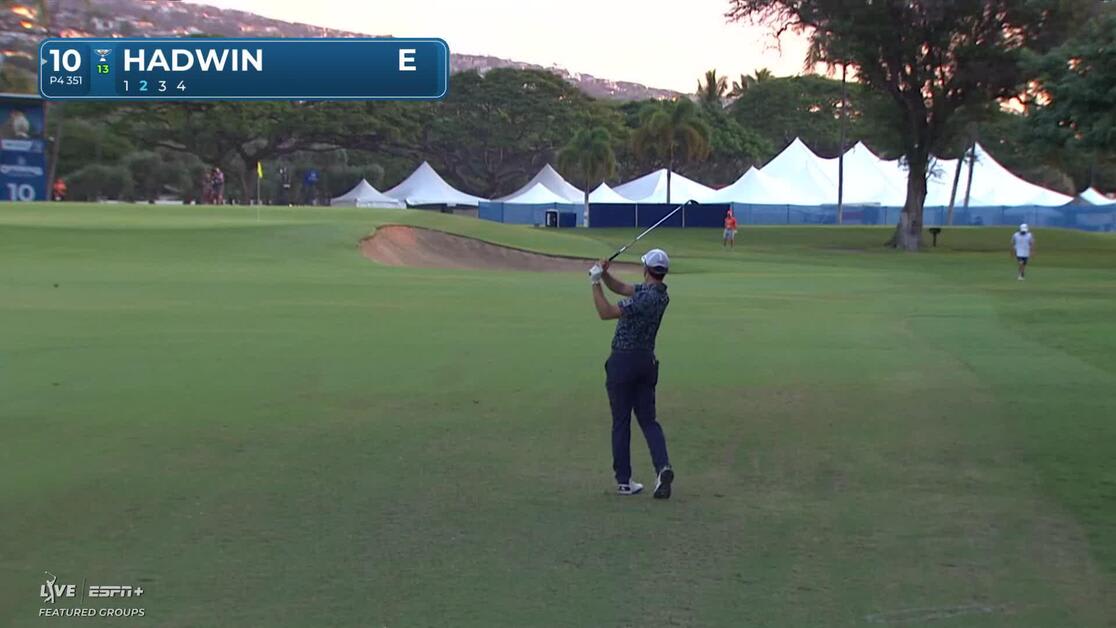 Adam Hadwin | Round 1 | 10th hole | Shot 2 | 2025 Sony Open