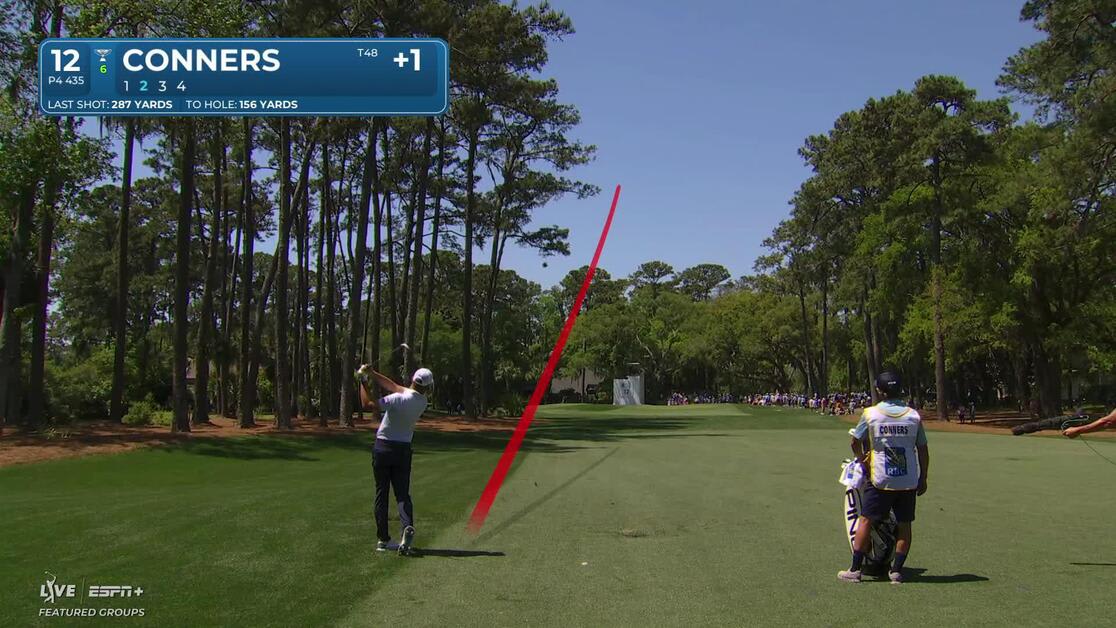 Corey Conners | Round 1 | 12th hole | Shot 2 | 2025 RBC Heritage