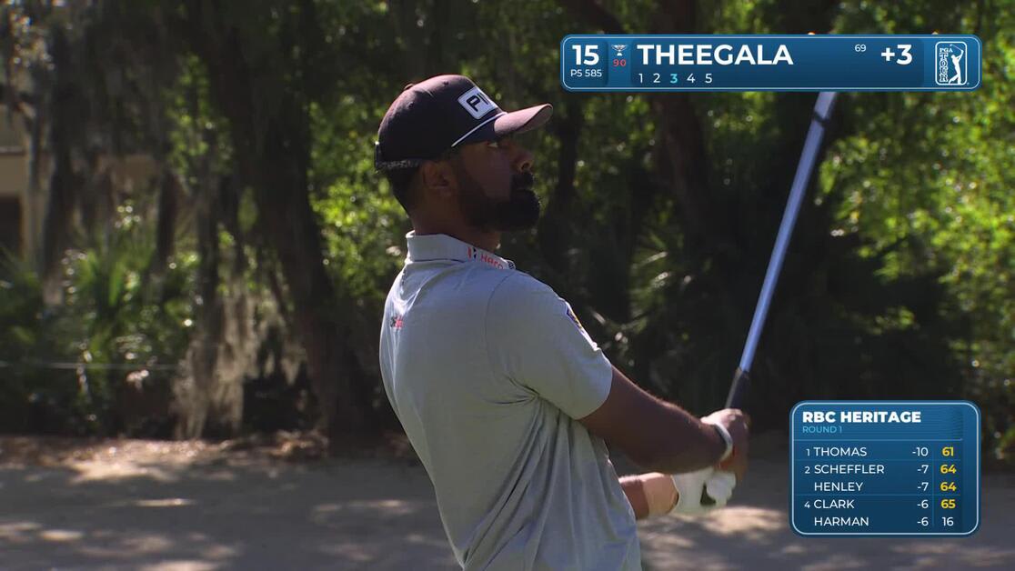 Sahith Theegala | Round 1 | 15th hole | Shot 3 | 2025 RBC Heritage
