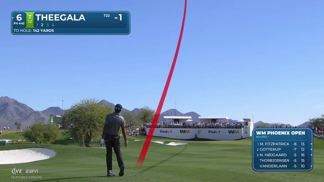 Sahith Theegala | Round 1 | 6th hole | Shot 2 | 2026 WM Phoenix Open
