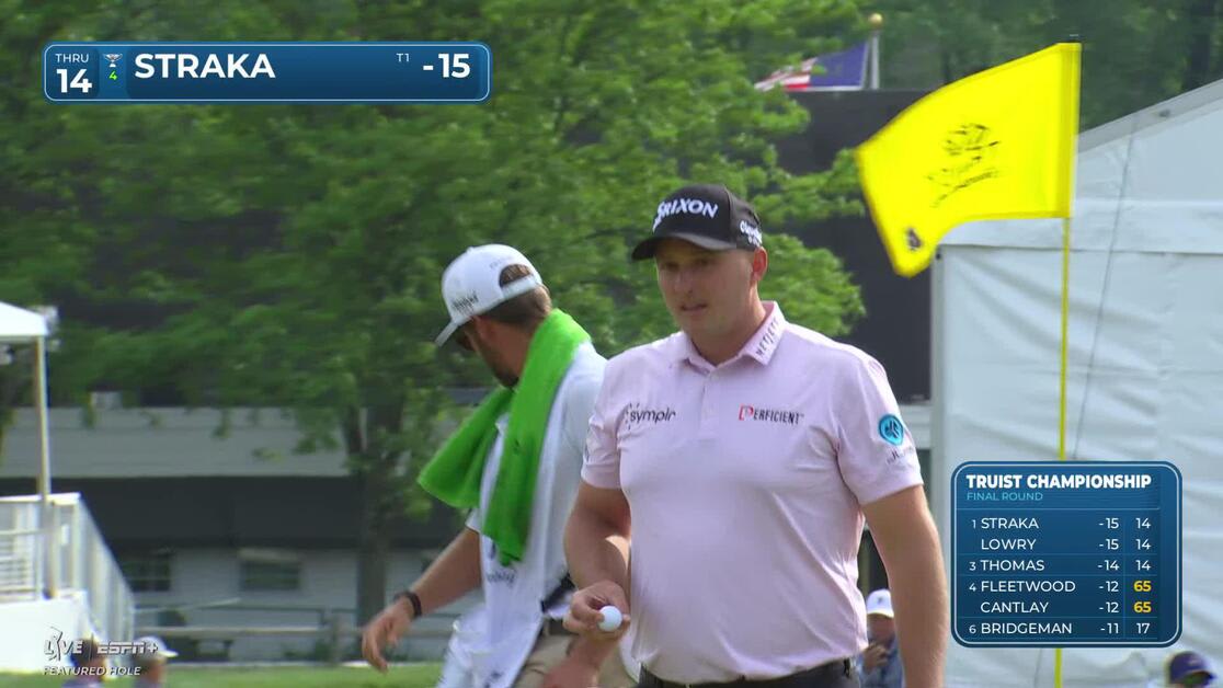 Sepp Straka | Round 4 | 14th hole | Shot 3 | 2025 Truist Championship