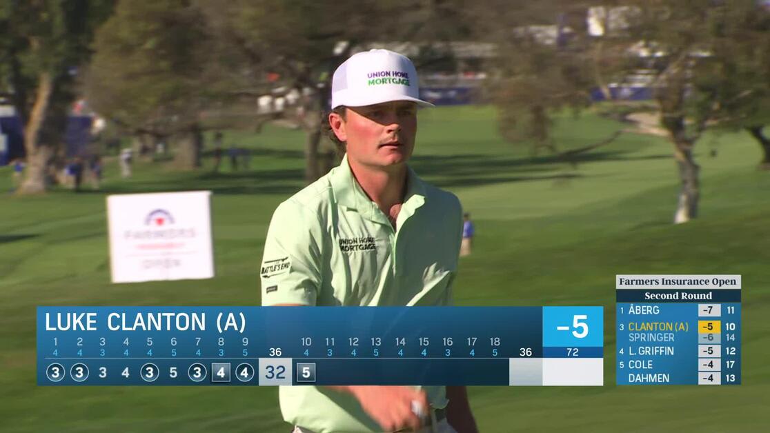 Luke Clanton | Round 2 | 10th hole | Shot 5 | 2025 Farmers