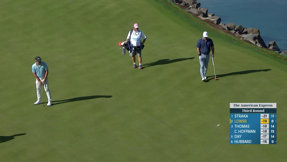 Justin Lower | Round 3 | 18th hole | Shot 3 | 2025 The American Express
