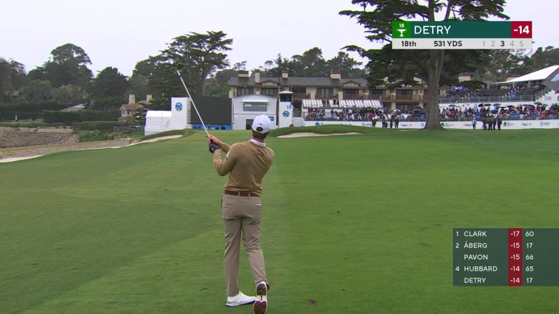 Thomas Detry | 2024 AT&T Pebble Beach | Round 3 | 18th hole | Shot 3