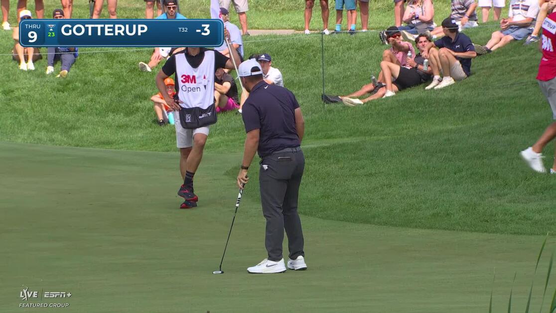Chris Gotterup | Round 1 | 9th hole | Shot 3 | 2025 3M Open