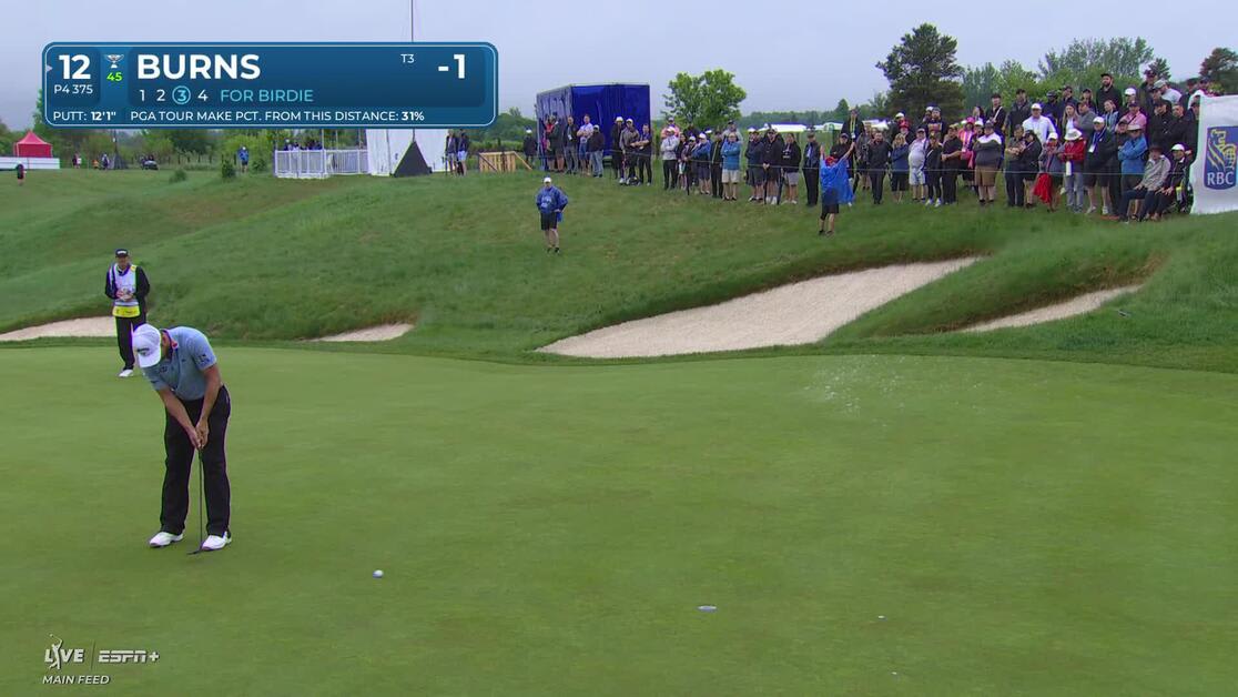 Sam Burns | Round 1 | 12th hole | Shot 3 | 2025 RBC Canadian