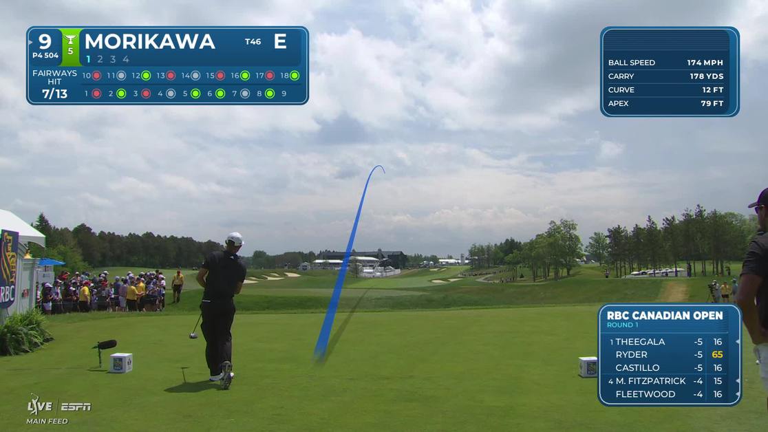 Collin Morikawa | Round 1 | 9th hole | Shot 1 | 2026 RBC Canadian