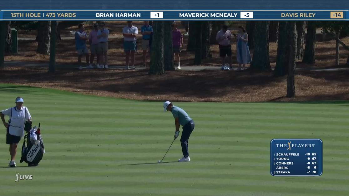Davis Riley | Round 2 | 15th hole | Shot 2 | 2026 THE PLAYERS
