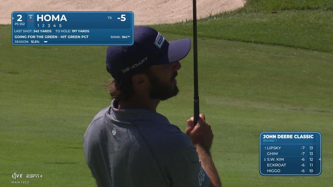 Max Homa | Round 1 | 2nd hole | Shot 2 | 2025 John Deere
