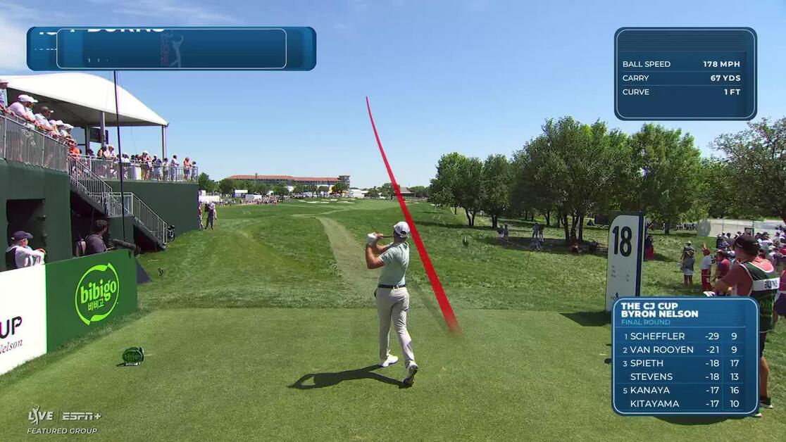 Sam Burns | Round 4 | 18th hole | Shot 1 | 2025 THE CJ CUP