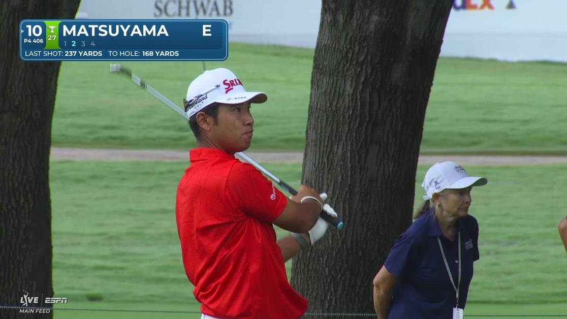 Hideki Matsuyama | Round 1 | 10th hole | Shot 2 | 2026 Charles Schwab