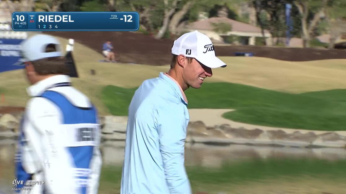 Matthew Riedel | Round 4 | 10th hole | Shot 2 | 2025 The American Express