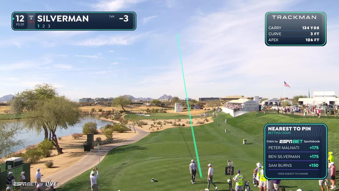 Ben Silverman | Round 3 | 12th hole | Shot 1 | 2025 WM Phoenix Open