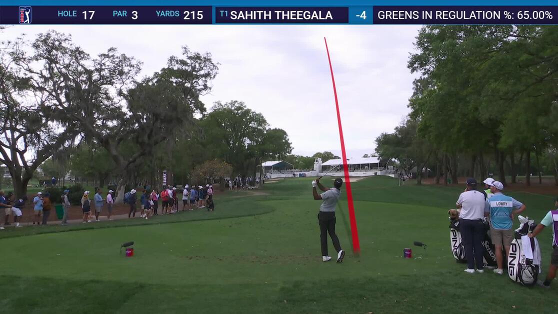 Sahith Theegala | Round 1 | 17th hole | Shot 1 | 2025 Valspar