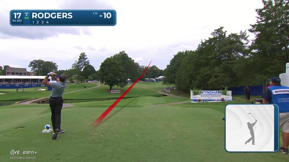 Patrick Rodgers | Round 4 | 17th hole | Shot 1 | 2025 Wyndham