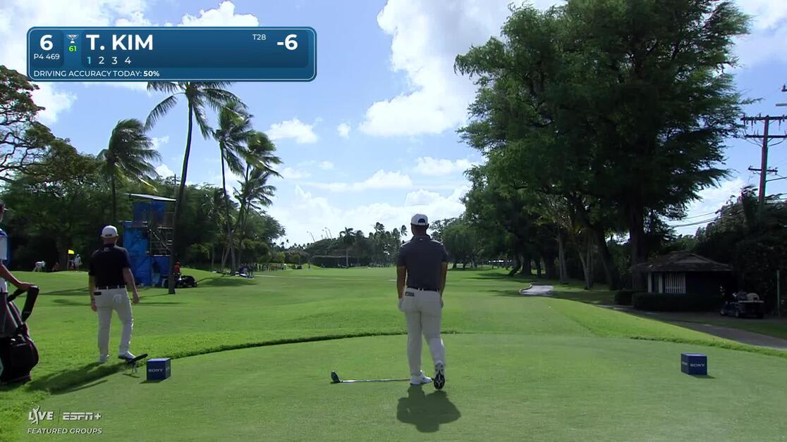 Tom Kim | Round 3 | 6th hole | Shot 1 | 2025 Sony Open
