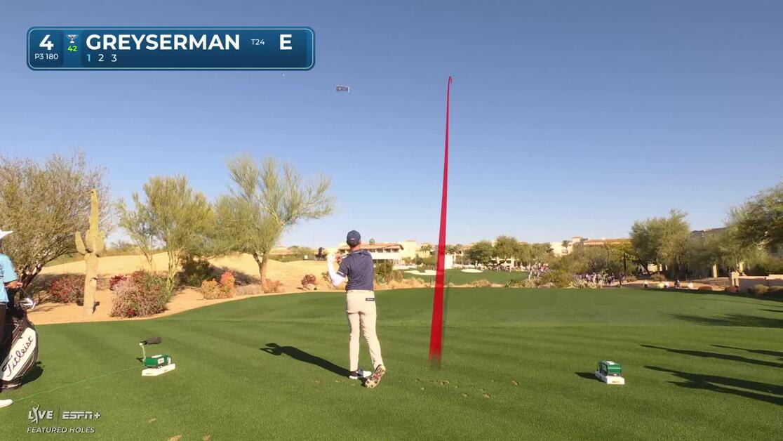Max Greyserman | Round 1 | 4th hole | Shot 1 | 2025 WM Phoenix Open
