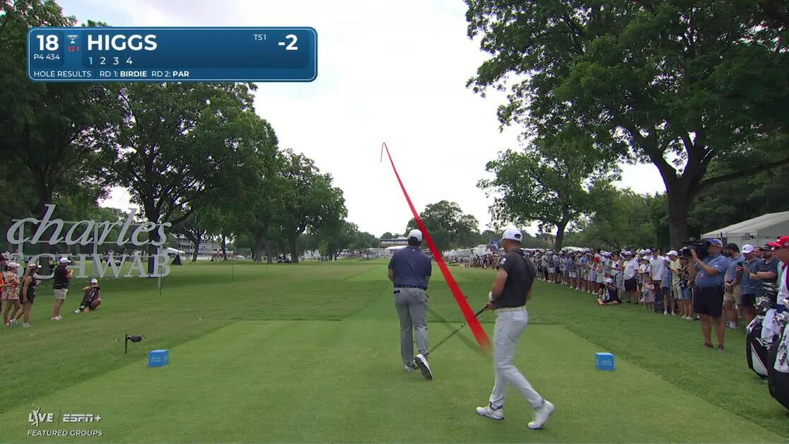 Harry Higgs | Round 3 | 18th hole | Shot 1 | 2025 Charles Schwab