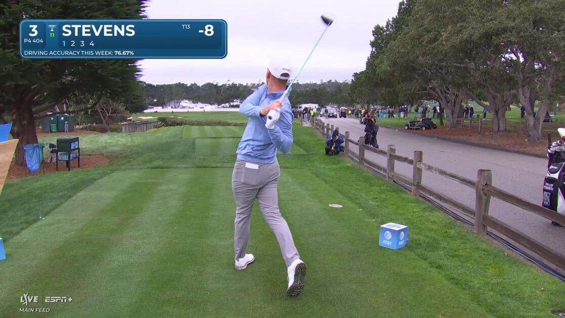 Sam Stevens | Round 3 | 3rd hole | Shot 1 | 2025 AT&T Pebble Beach