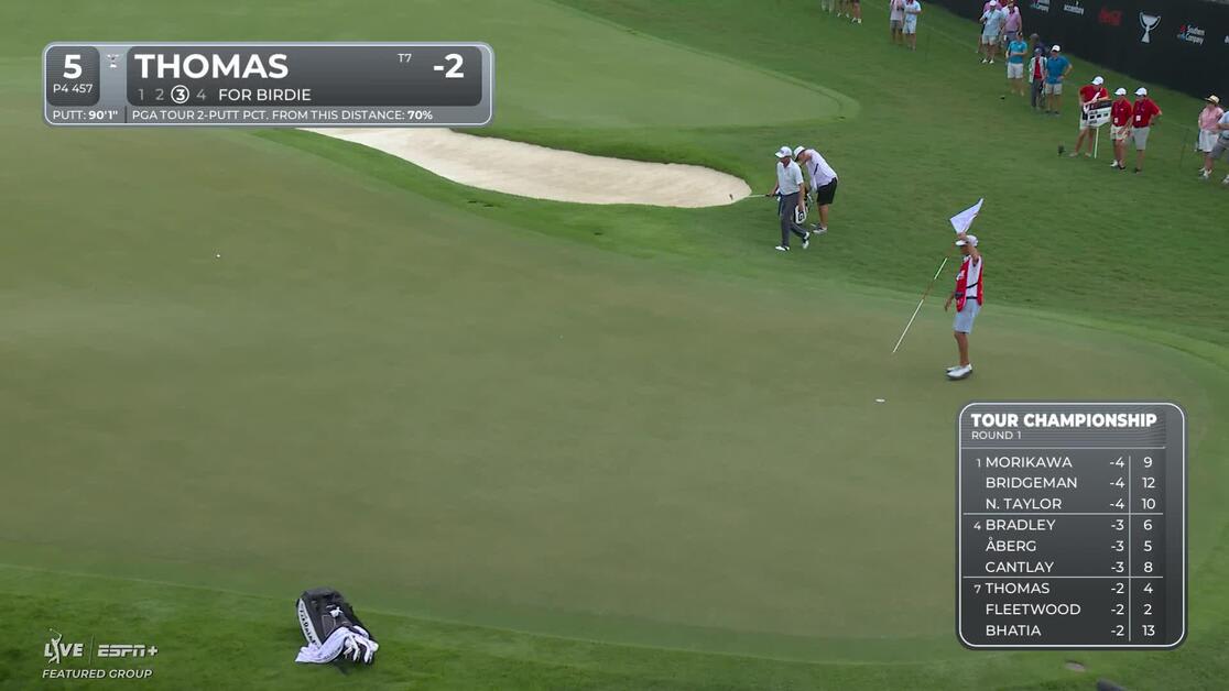 Justin Thomas | Round 1 | 5th hole | Shot 3 | 2025 TOUR Championship