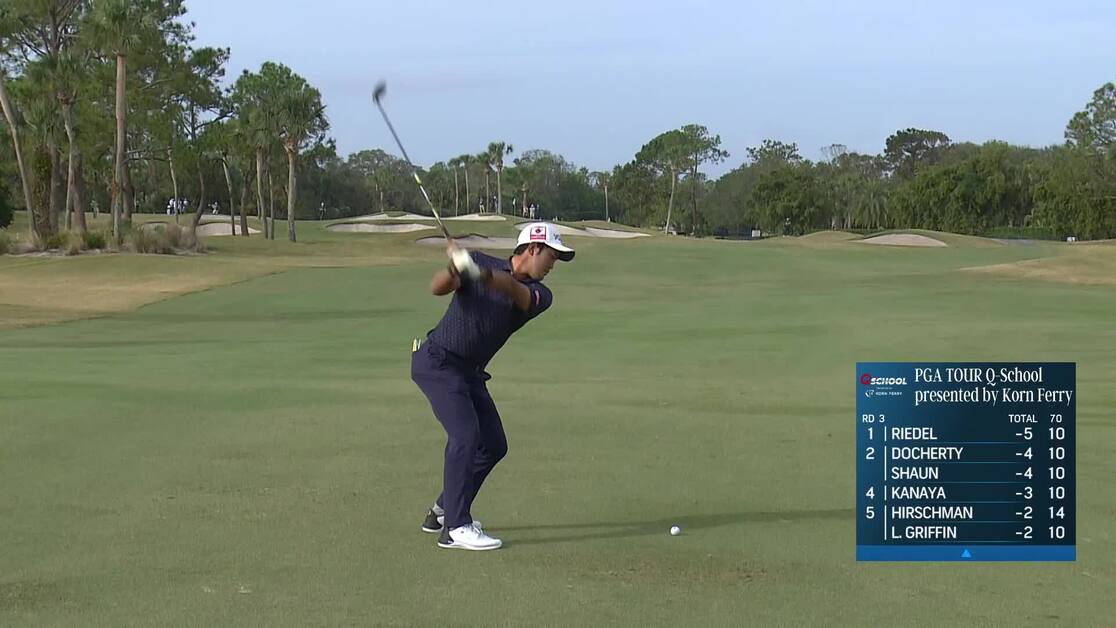 Takumi Kanaya | Round 3 | 11th hole | Shot 2 | 2024 PGA TOUR Q-School