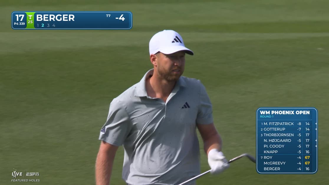 Daniel Berger | Round 1 | 17th hole | Shot 2 | 2026 WM Phoenix Open