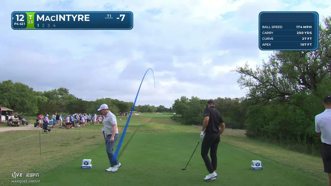 Robert MacIntyre | Round 2 | 12th hole | Shot 1 | 2026 Valero