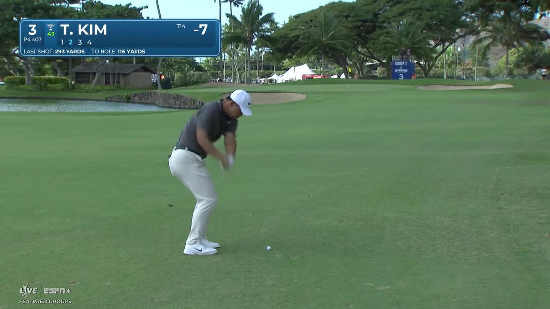 Tom Kim | Round 3 | 3rd hole | Shot 2 | 2025 Sony Open