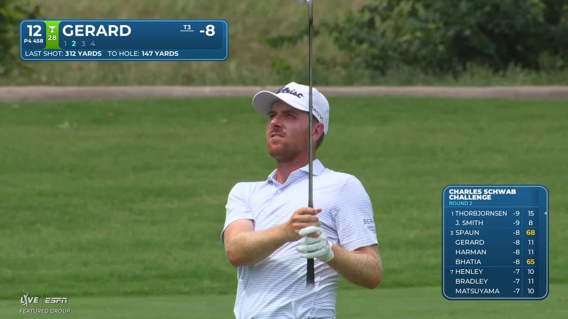 Ryan Gerard | Round 2 | 12th hole | Shot 2 | 2026 Charles Schwab