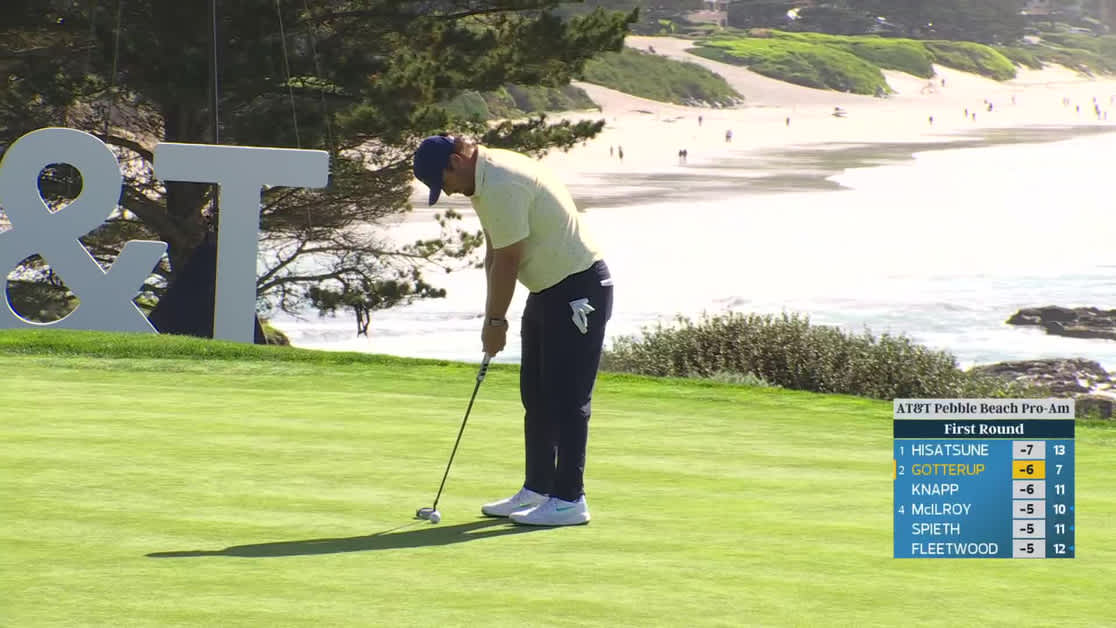 Chris Gotterup | Round 1 | 8th hole | Shot 5 | 2026 AT&T Pebble Beach