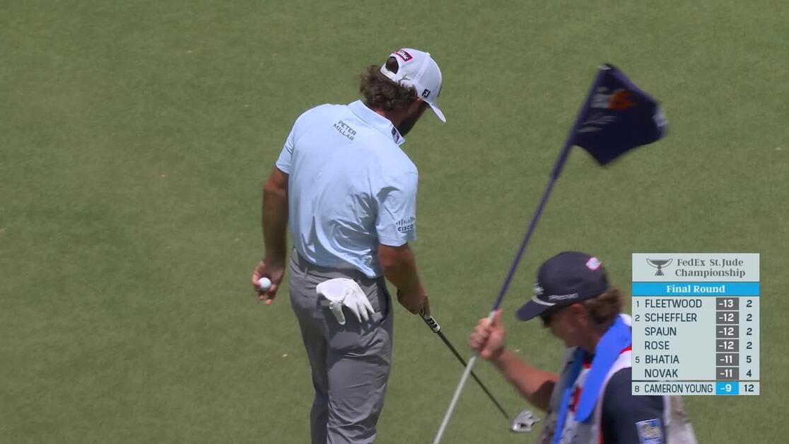 Cameron Young | Round 4 | 12th hole | Shot 5 | 2025 FedEx St. Jude