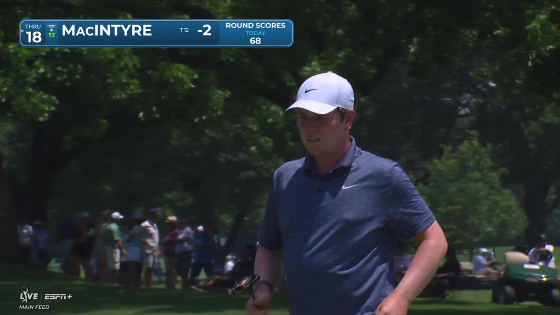 Robert MacIntyre | Round 1 | 9th hole | Shot 4 | 2025 Charles Schwab