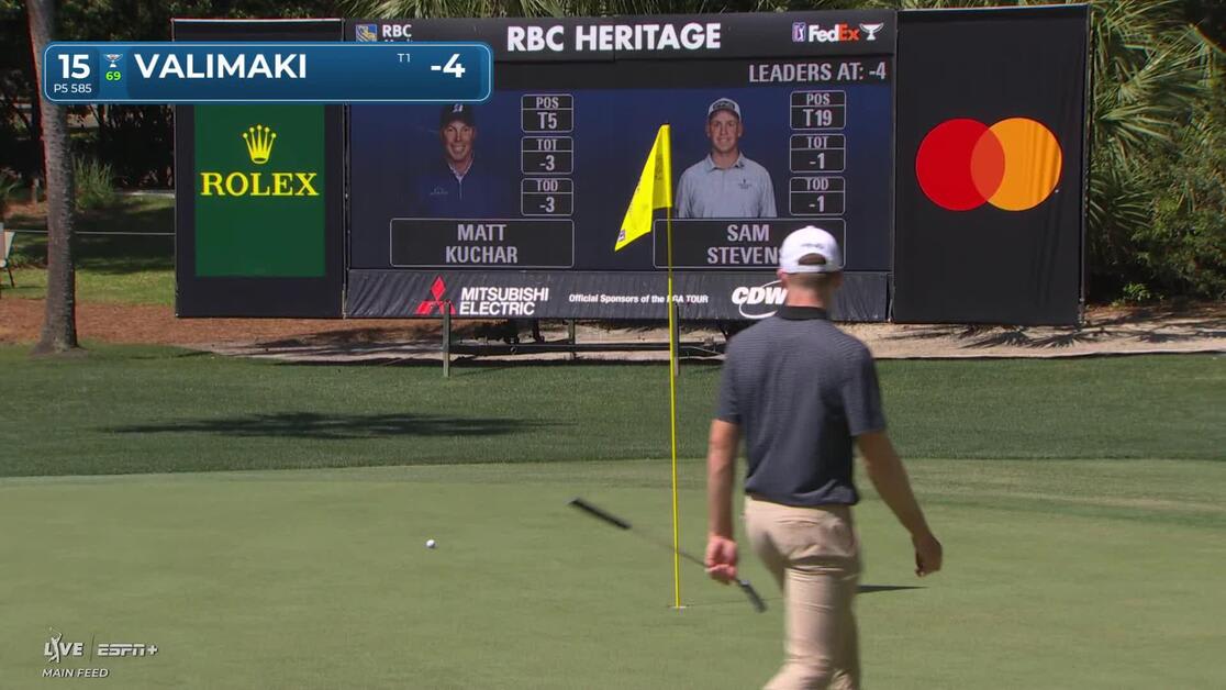 Sami Valimaki | Round 1 | 15th hole | Shot 4 | 2025 RBC Heritage