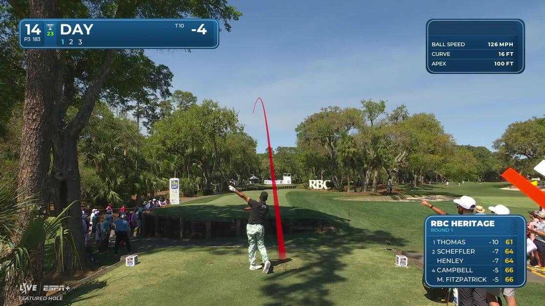 Jason Day | Round 1 | 14th hole | Shot 1 | 2025 RBC Heritage