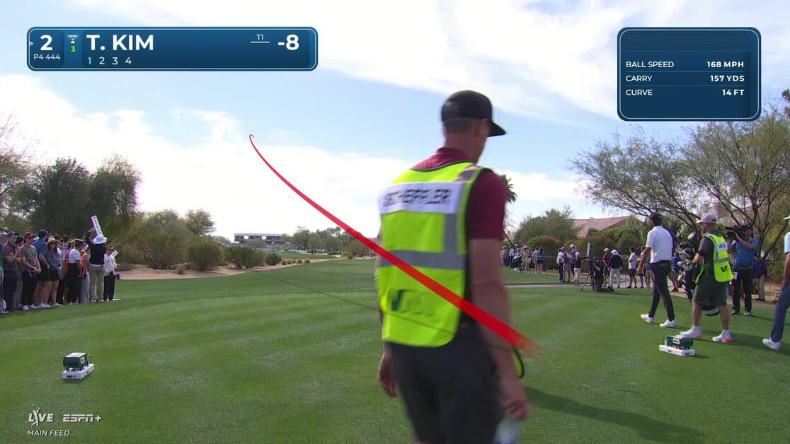 Tom Kim | Round 2 | 2nd hole | Shot 1 | 2025 WM Phoenix Open