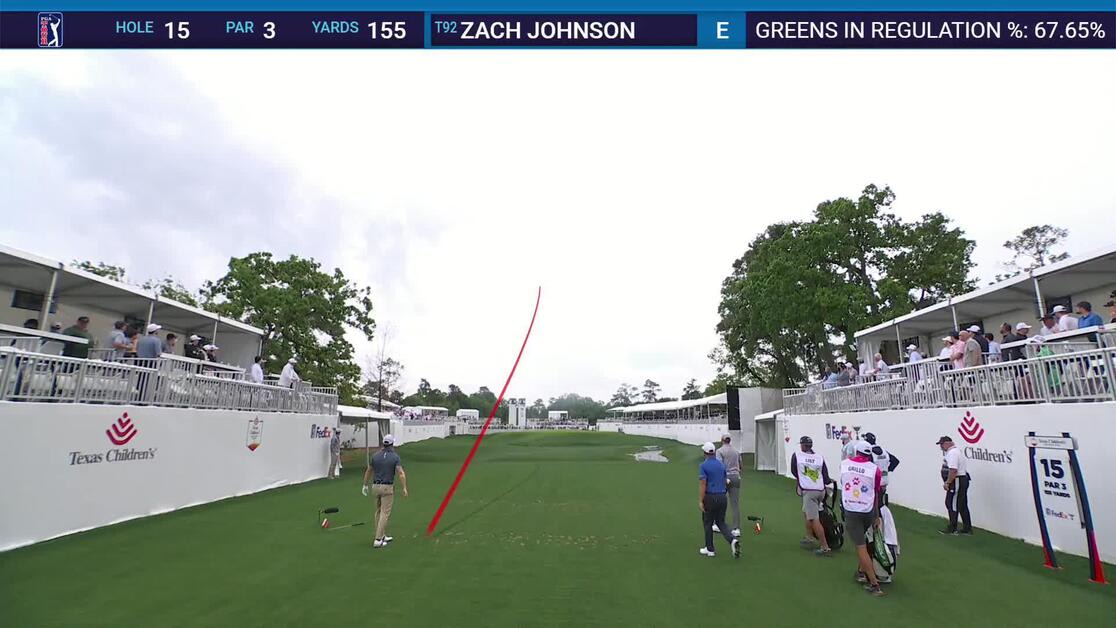Zach Johnson | Round 2 | 15th hole | Shot 1 | 2025 Houston Open