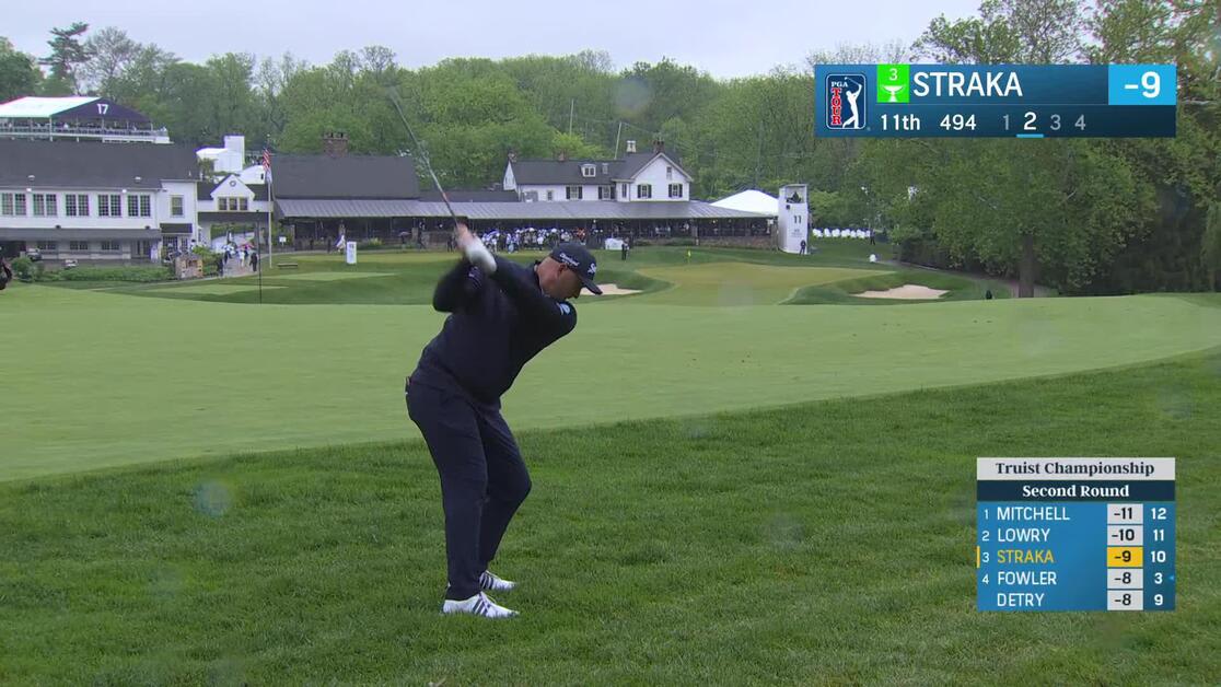 Sepp Straka | Round 2 | 11th hole | Shot 2 | 2025 Truist Championship