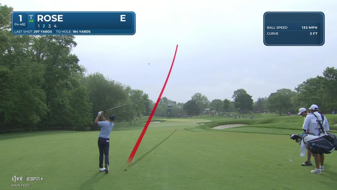 Justin Rose | Round 1 | 1st hole | Shot 2 | 2025 the Memorial
