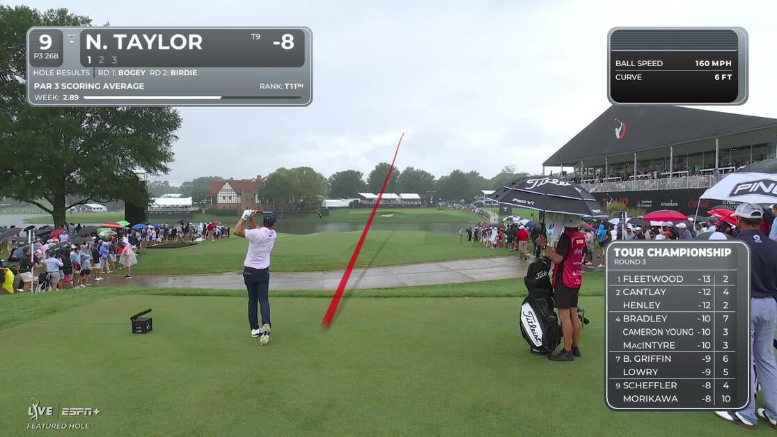 Nick Taylor | Round 3 | 9th hole | Shot 1 | 2025 TOUR Championship