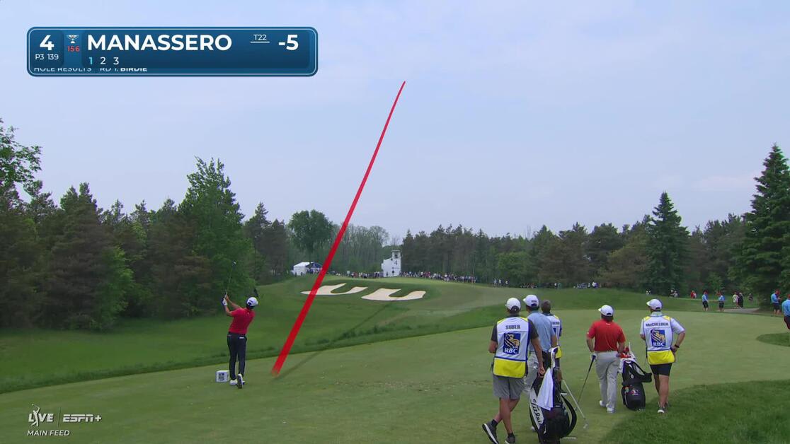 Matteo Manassero | Round 2 | 4th hole | Shot 1 | 2025 RBC Canadian