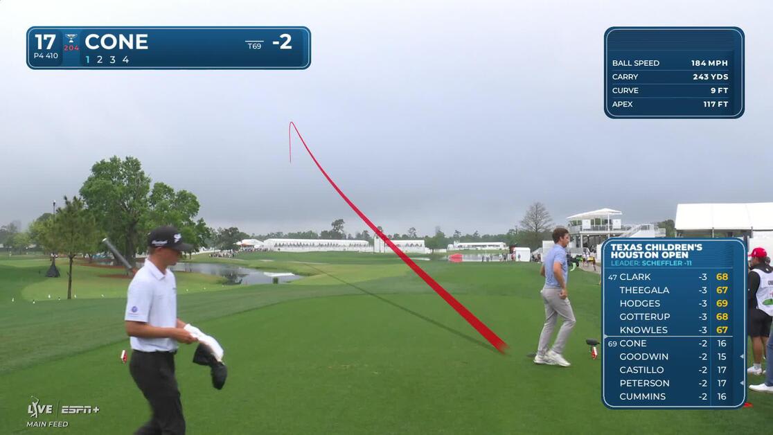 Trevor Cone | Round 2 | 17th hole | Shot 1 | 2025 Houston Open
