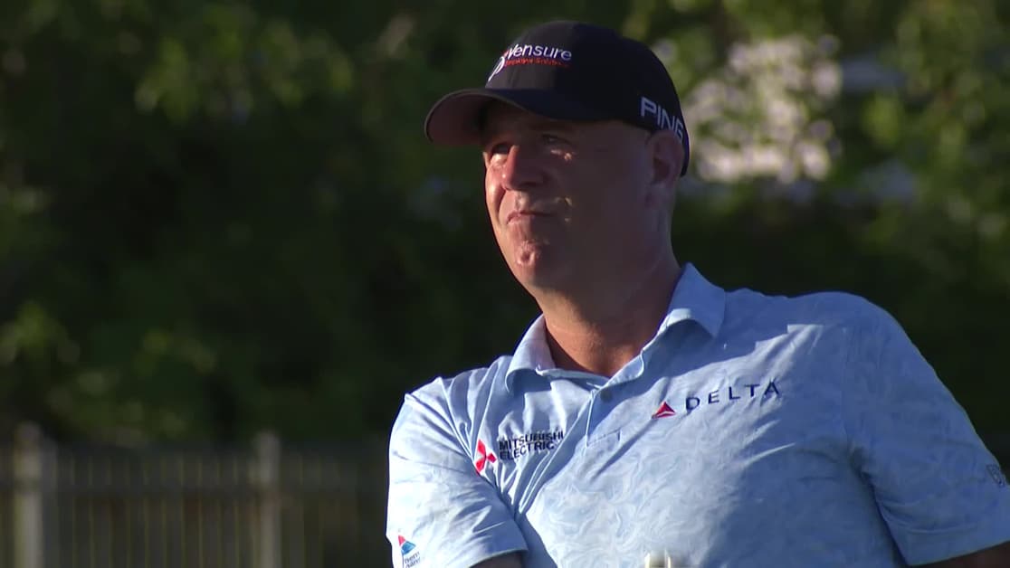 Stewart Cink | Round 2 | 18th hole | Shot 3 | 2025 Charles Schwab