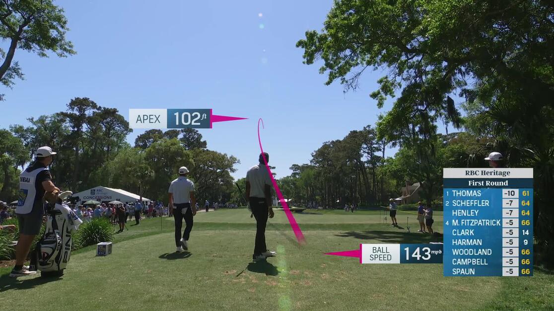 Sahith Theegala | Round 1 | 7th hole | Shot 1 | 2025 RBC Heritage