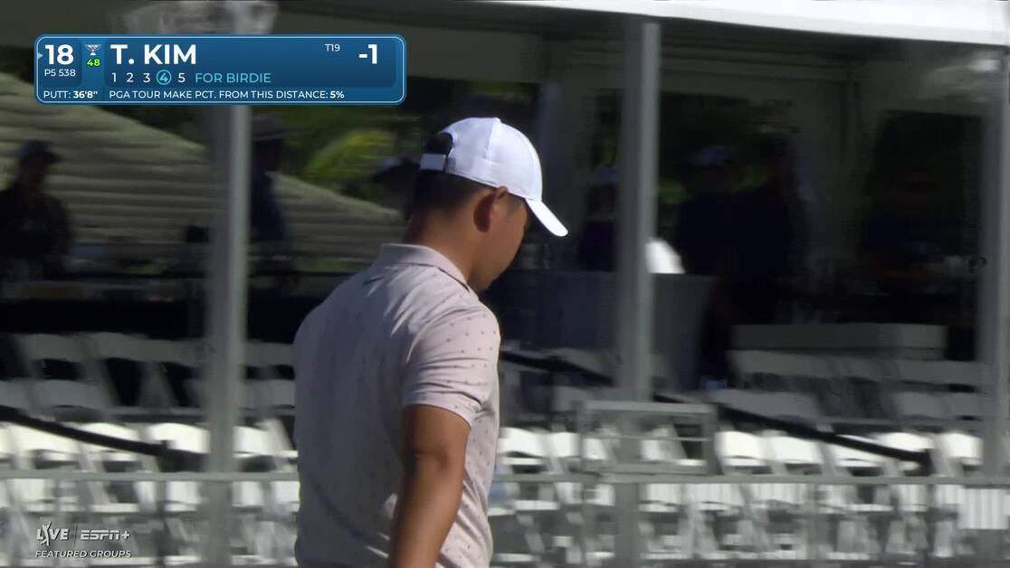 Tom Kim | Round 1 | 18th hole | Shot 4 | 2025 Sony Open